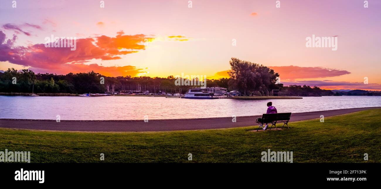 The Moment Sitting in Canberra Nara Peace Park Stock Photo - Alamy