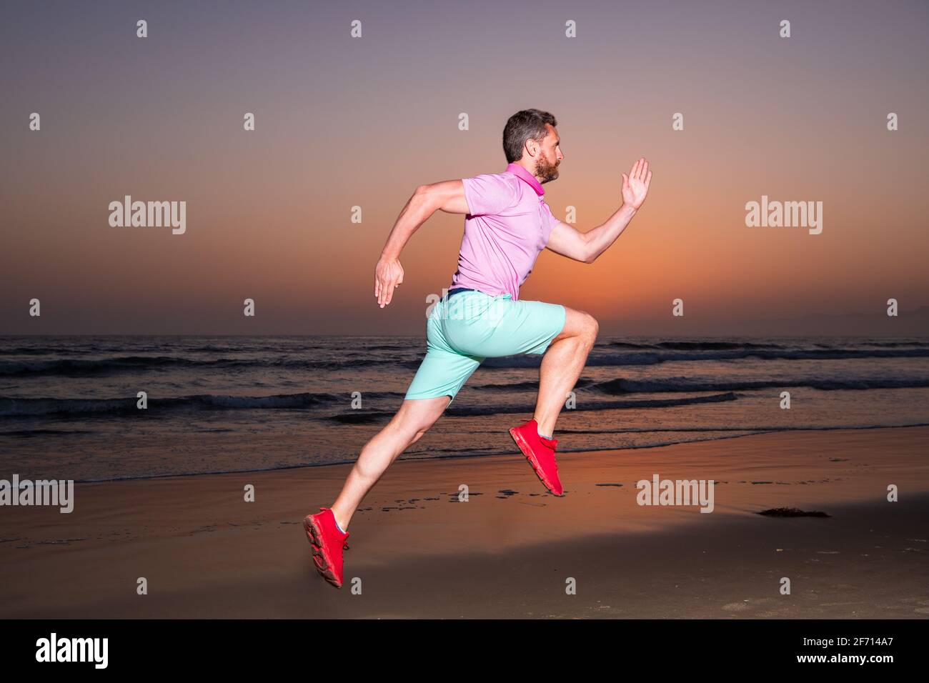 Active healthy runner jogging outdoor. Dynamic movement. Sport and ...