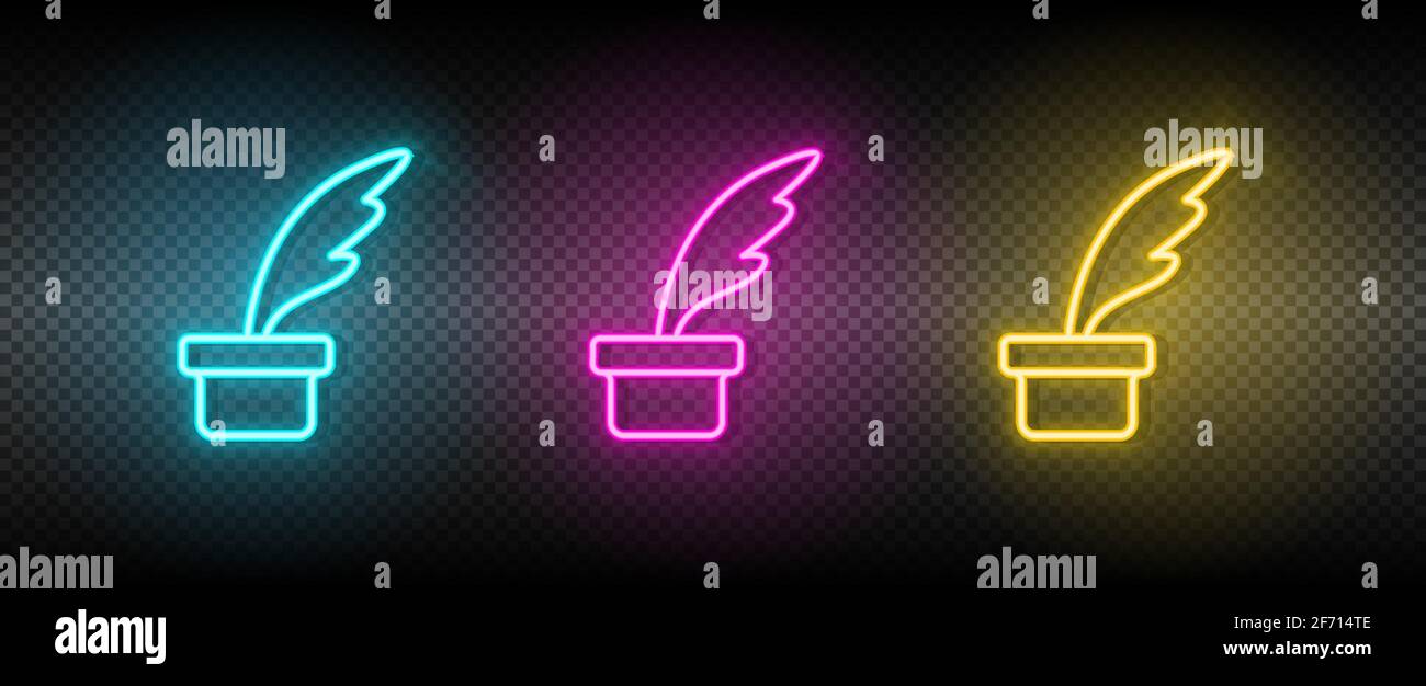 Blogs, content, marketing neon icon set Stock Vector Image & Art - Alamy