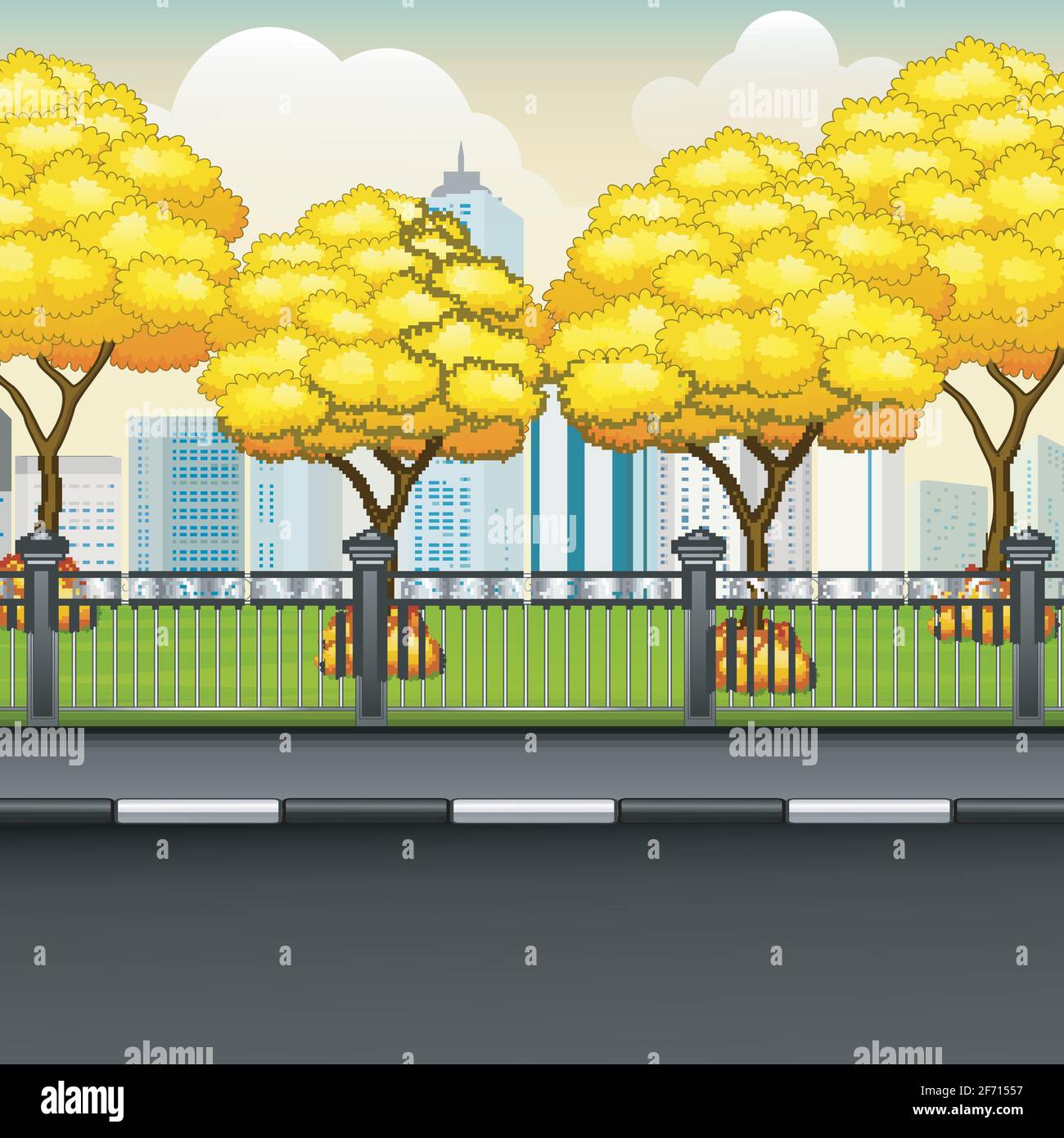 Green skyscrapers on background Stock Vector Images - Alamy