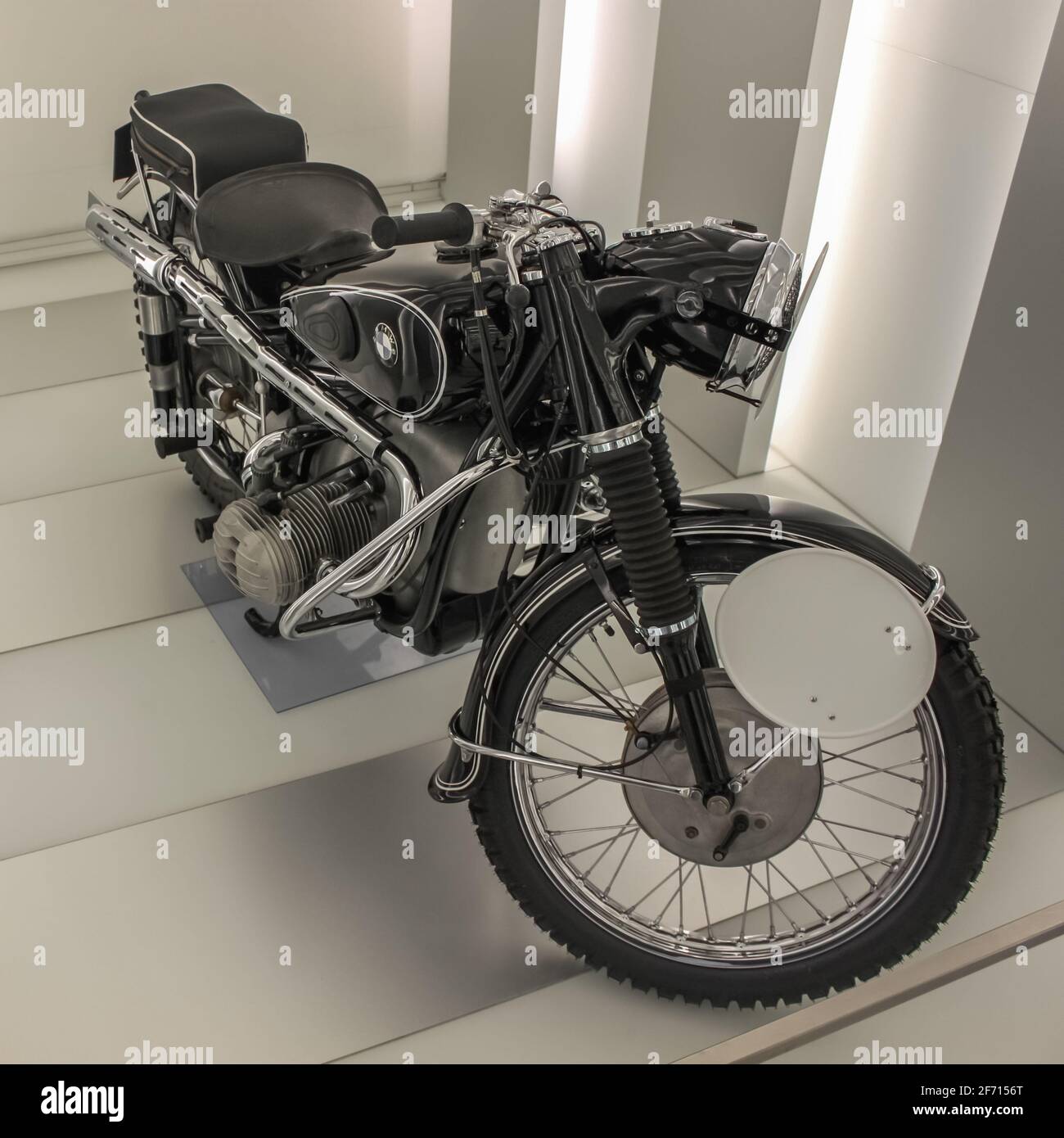 Germany, Munich - April 27, 2011: Classic BMW R67 motorcycle, built in ...