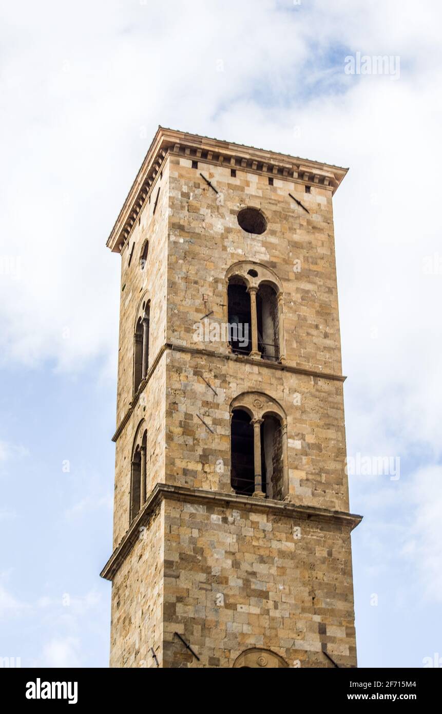 sound of the ancient bells on the tower of the ancient historic stone ...