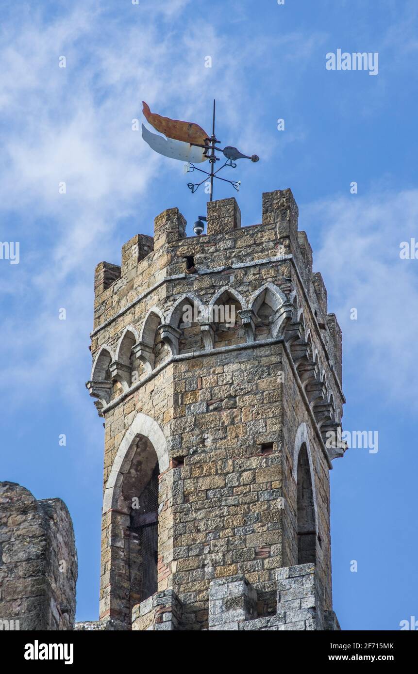 sound of the ancient bells on the tower of the ancient historic stone ...
