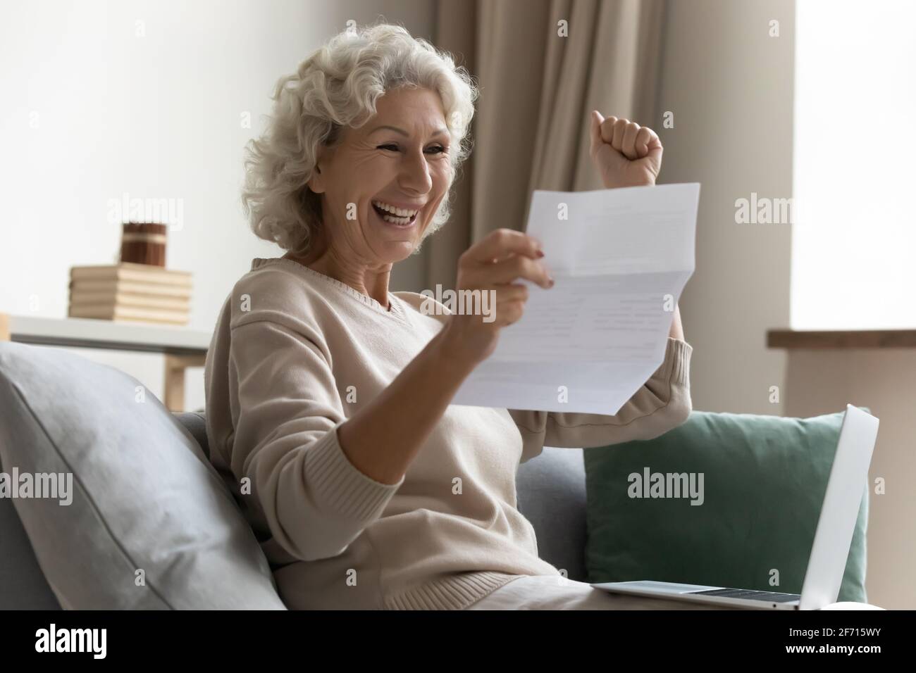 Excited lady hi-res stock photography and images - Alamy