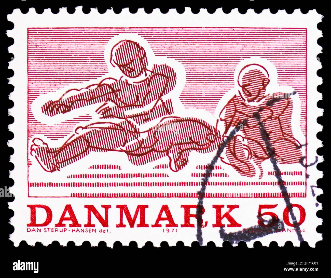 MOSCOW, RUSSIA - JANUARY 20, 2021: Postage stamp printed in Denmark ...