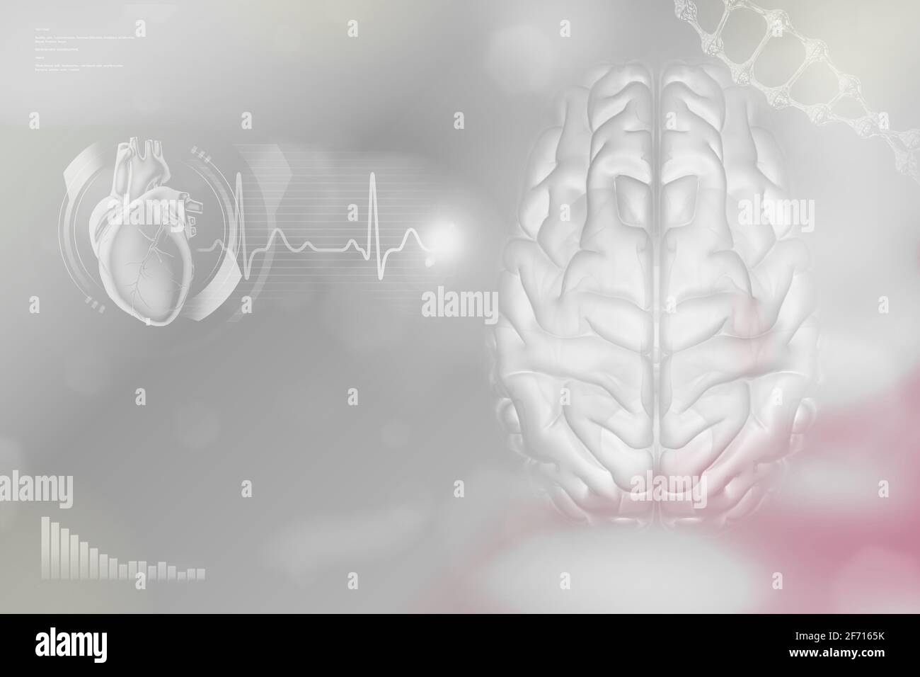 Medical 3D illustration - human brain, neurology research concept ...