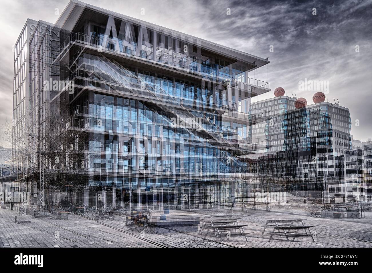 Modern Architecture Munich (Multi Exposure Stock Photo - Alamy