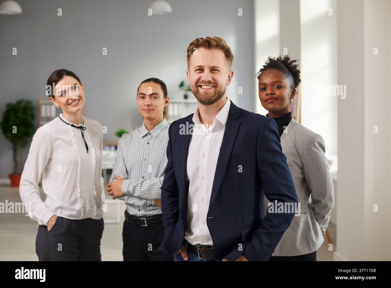 Successful international team, business development, Teamwork concept ...