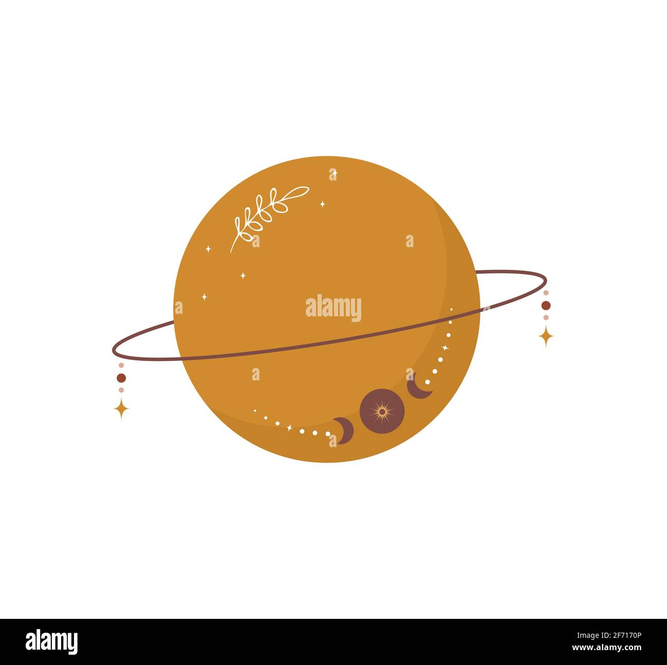 Abstract aesthetic boho planet. Scandinavian design for wallpaper and ...