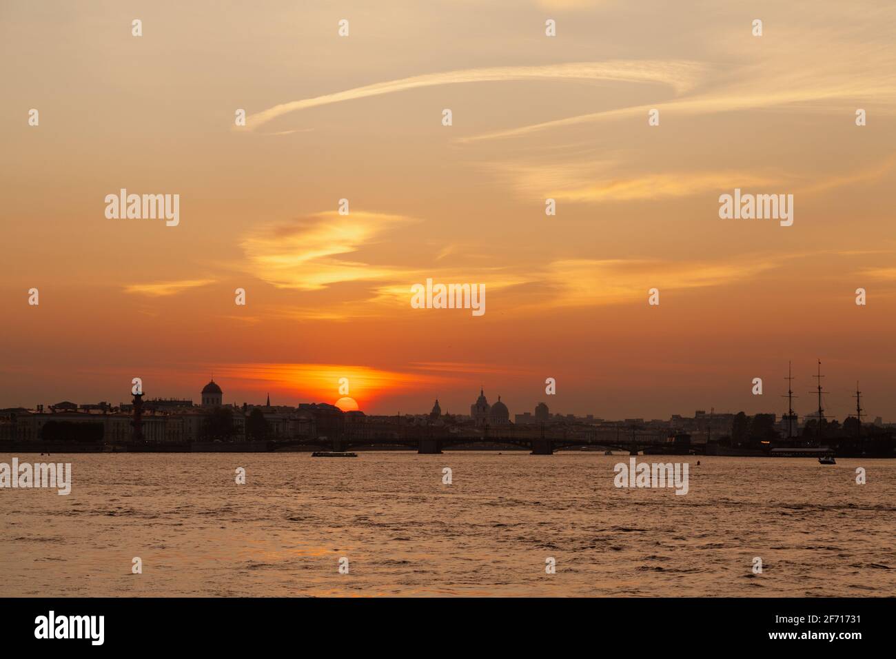 Rostral column saint petersburg sunrise hi-res stock photography and ...