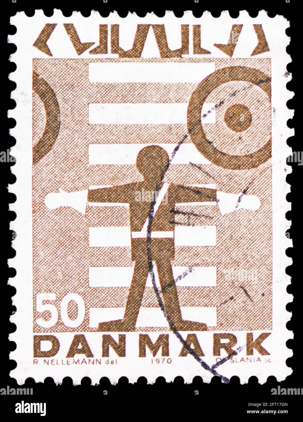 MOSCOW, RUSSIA - JANUARY 20, 2021: Postage stamp printed in Denmark ...