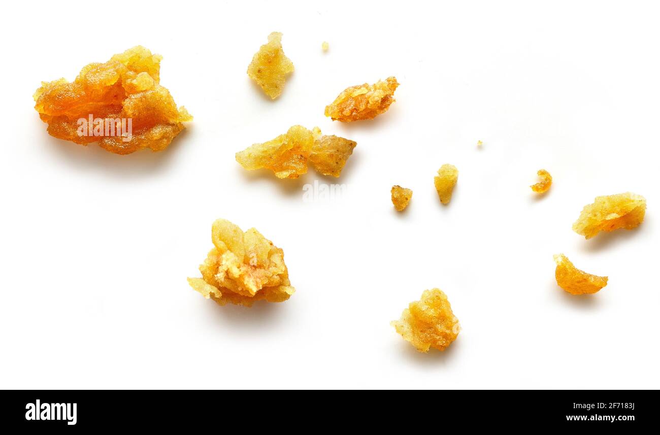 crumbs macro isolated on white background, top view Stock Photo - Alamy