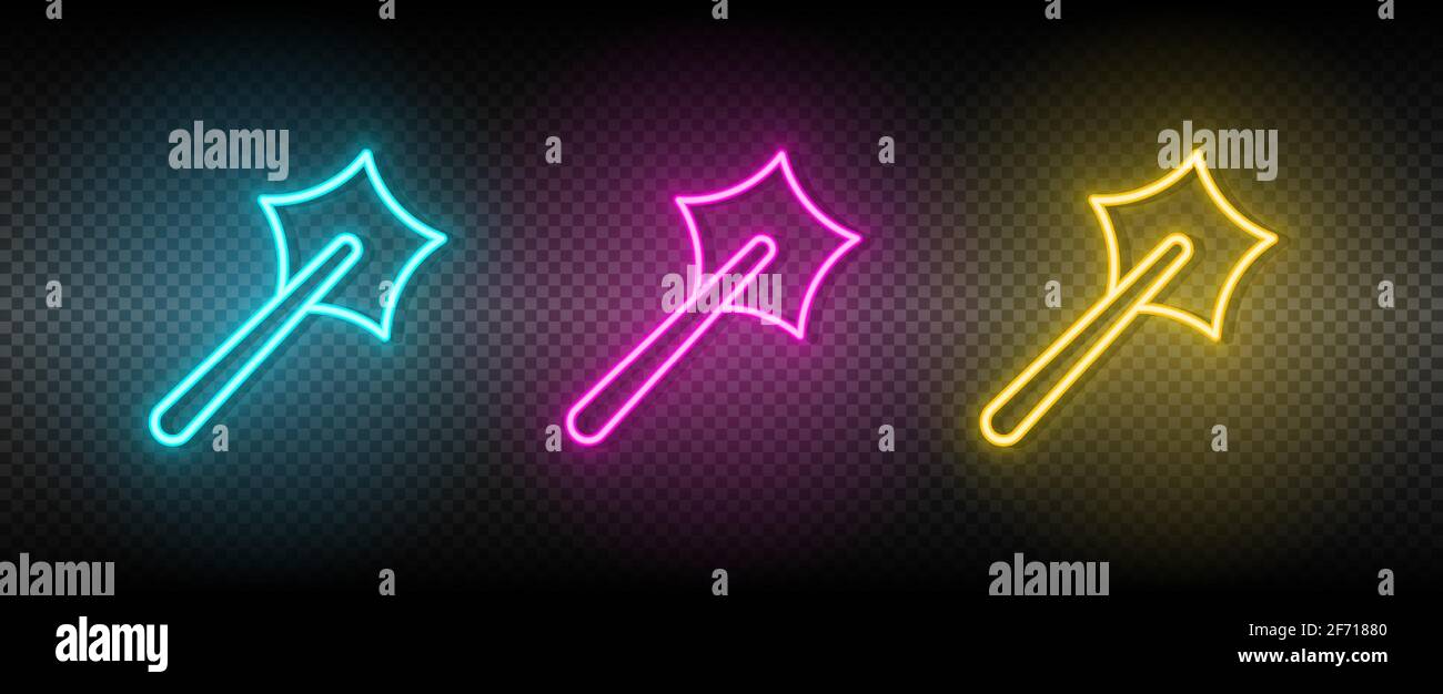 Calendar, chart, event neon icon set Stock Vector Image & Art - Alamy