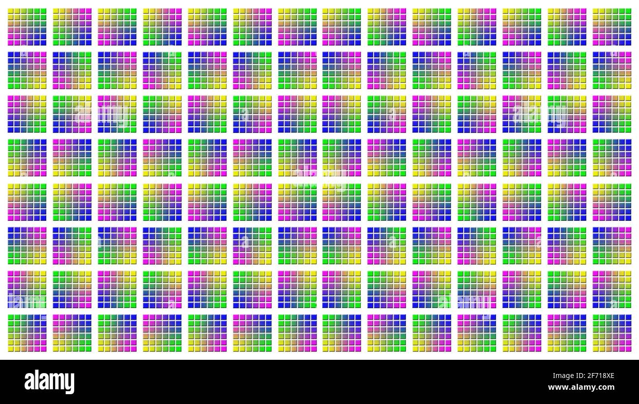 Abstract graphic background in multicolor design - square elements with ...