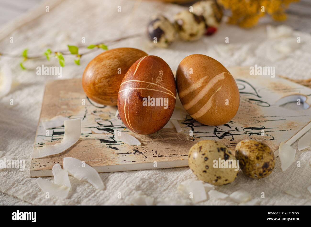 Beautiful traditional easter eggs homemade, all bio organic Stock Photo ...