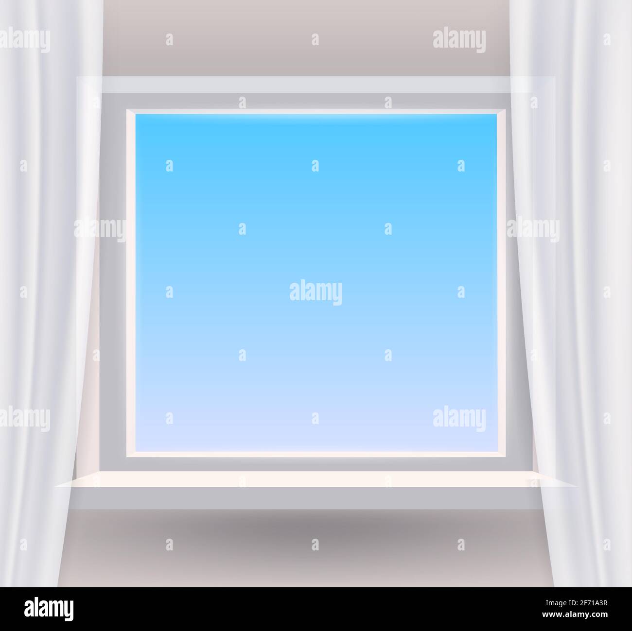 White transparent curtains Stock Vector Images - Alamy