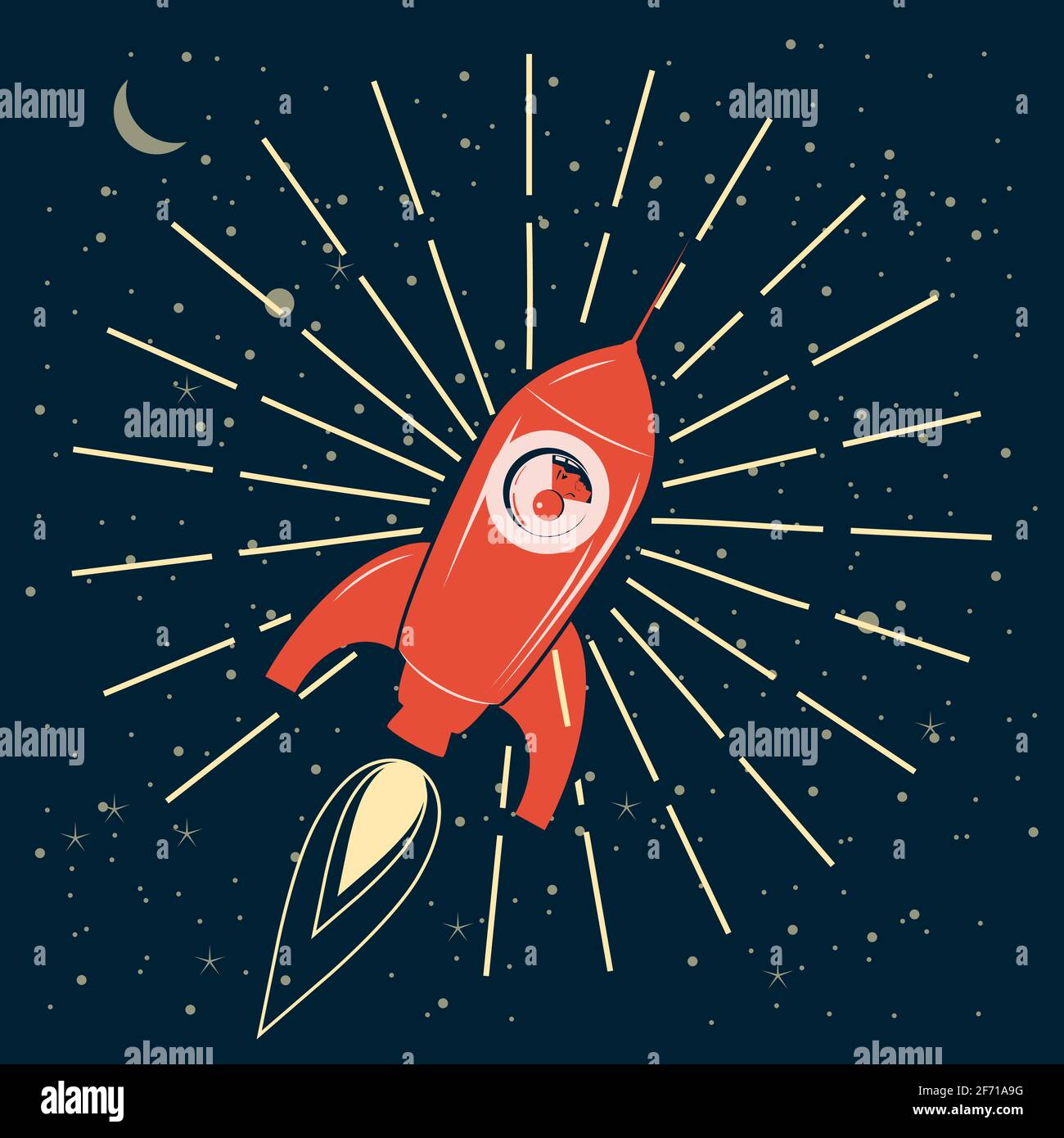 Vintage Rocket Vector