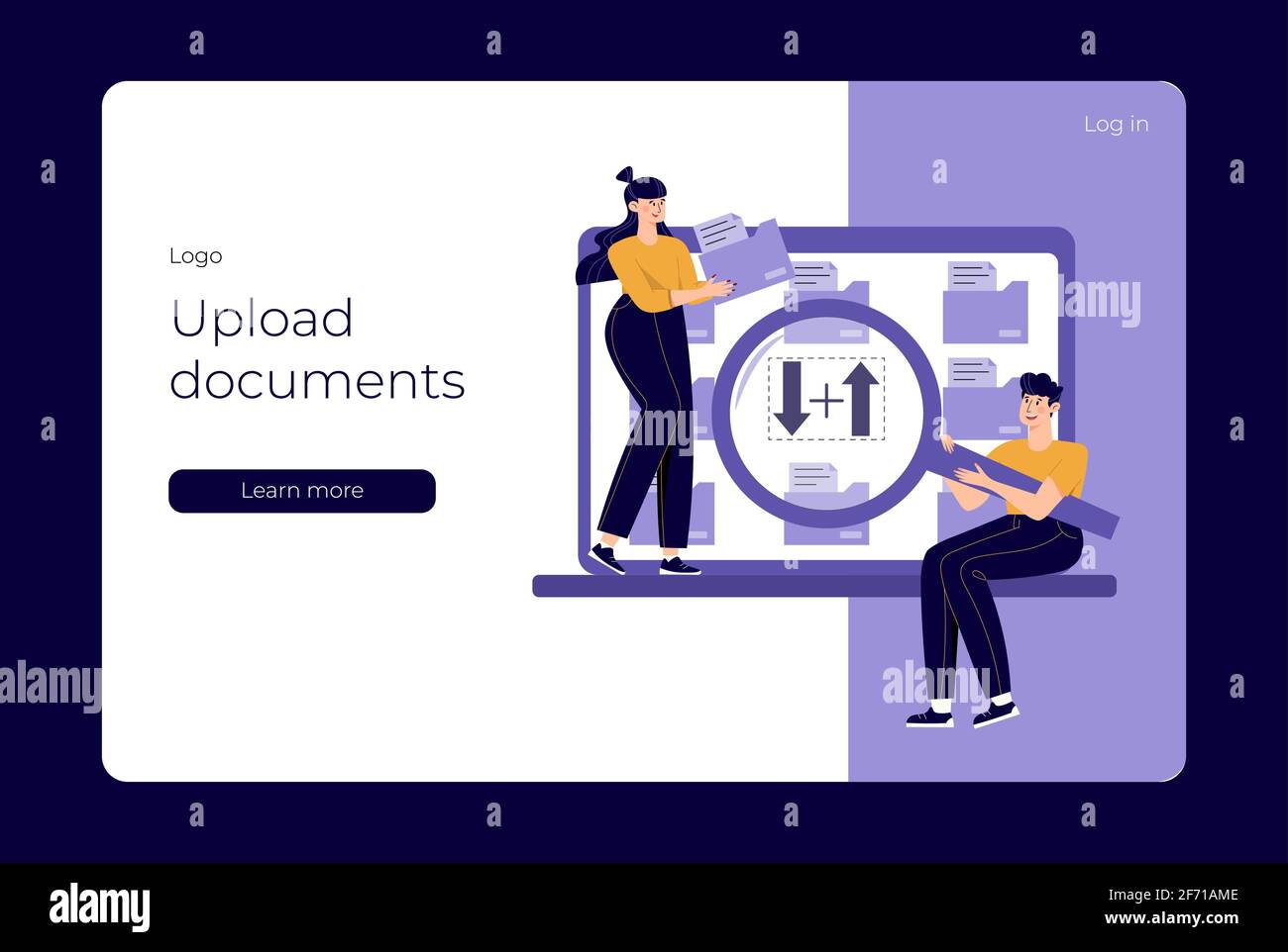 Upload documents online Stock Vector Image & Art - Alamy