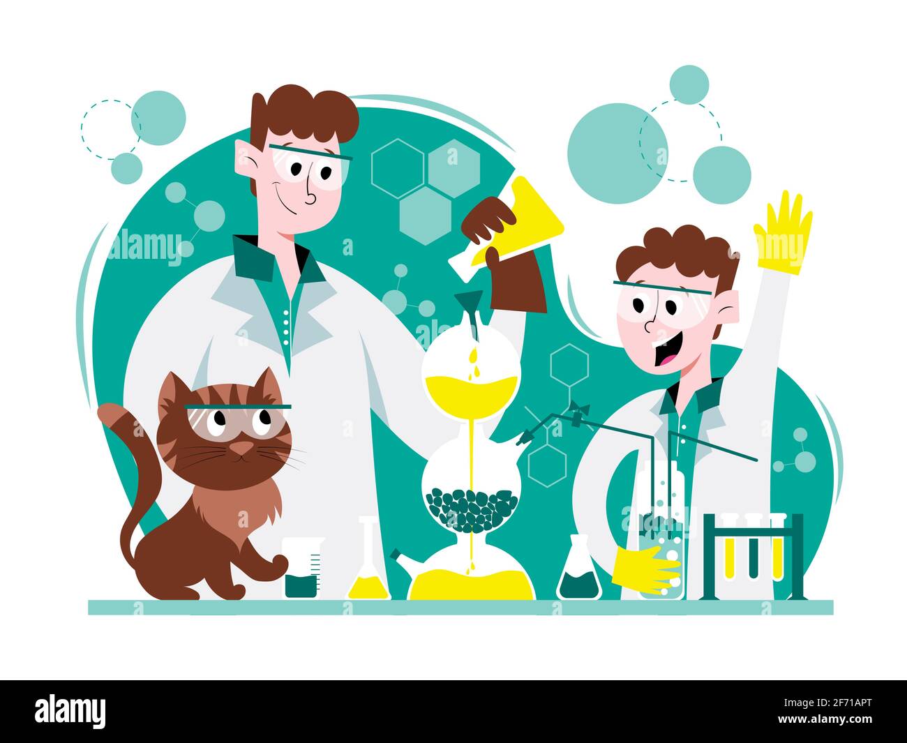 Chemistry lab apparatus Stock Vector Images - Alamy