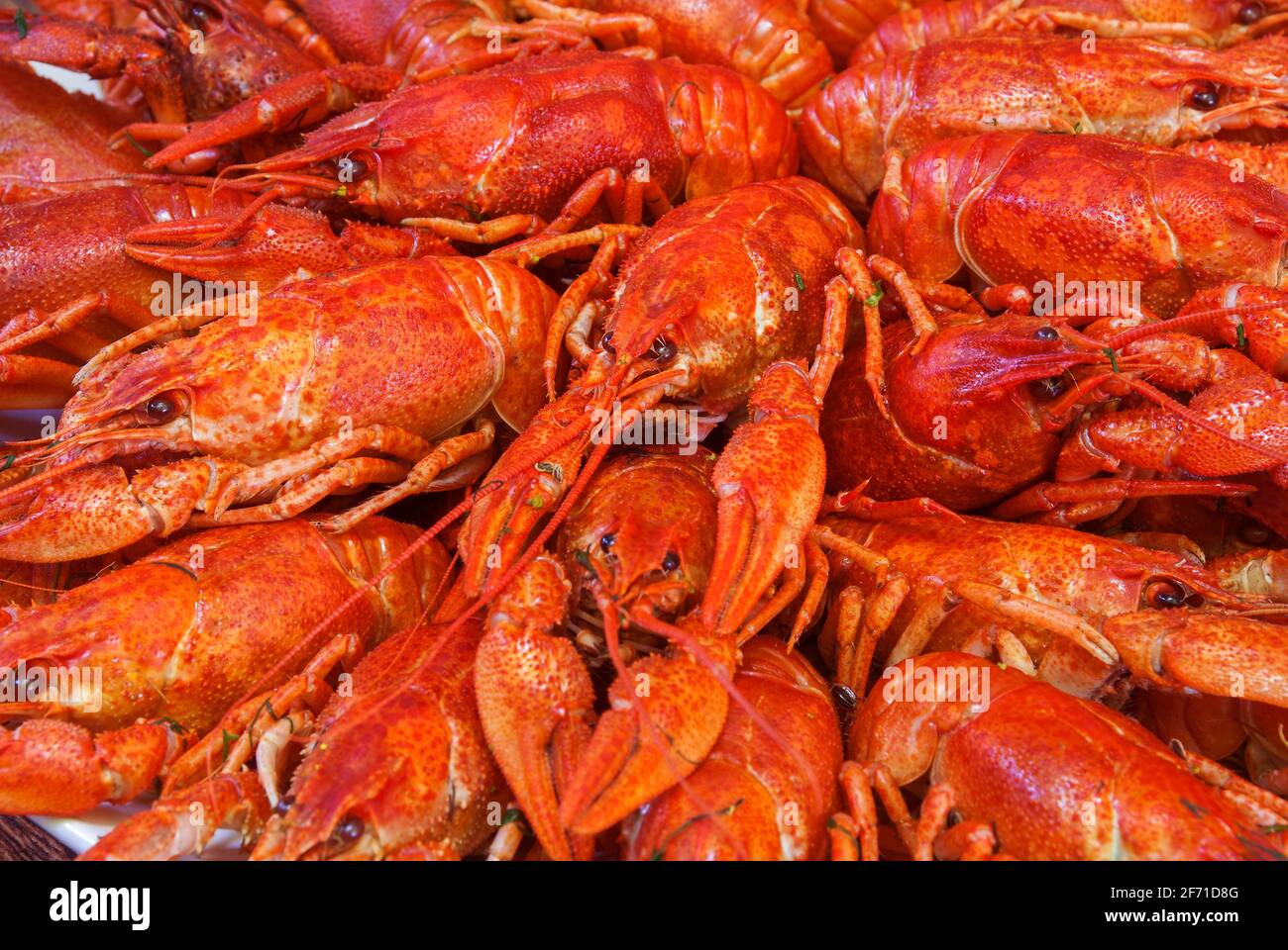 Still life with crayfish crawfish on old wooden background Stock Photo ...