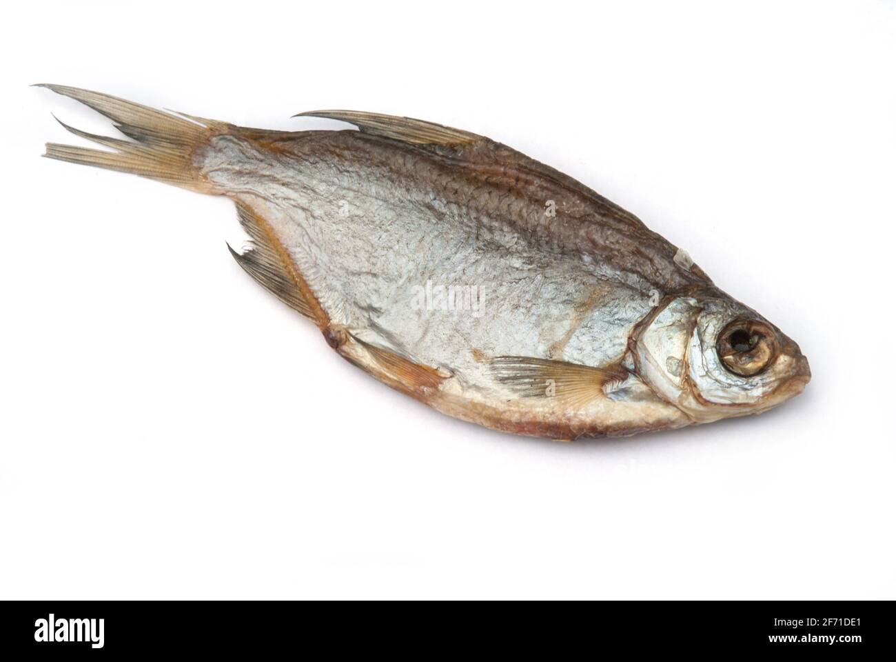 dried vobla on a white background Stock Photo - Alamy