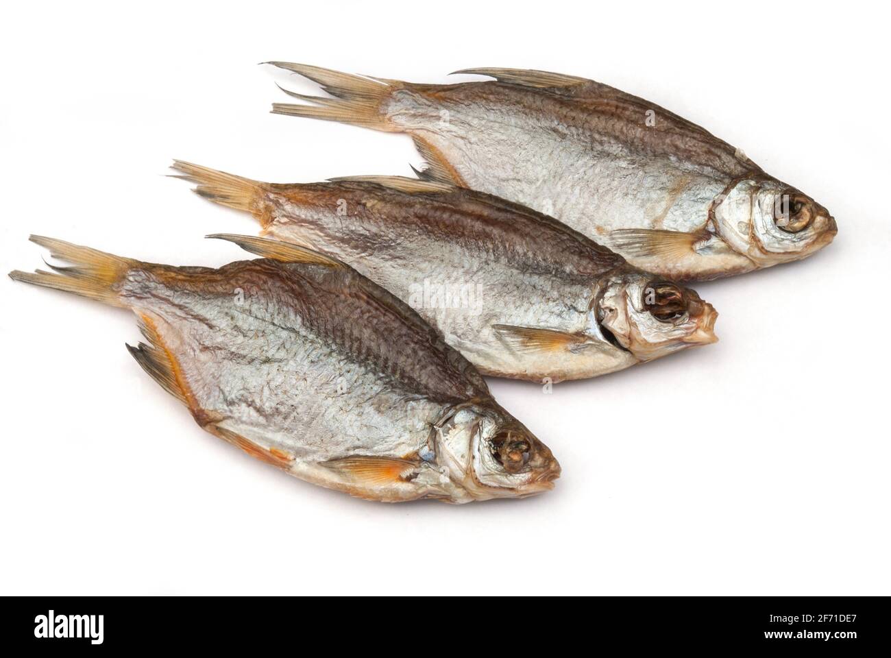 dried vobla on a white background Stock Photo - Alamy