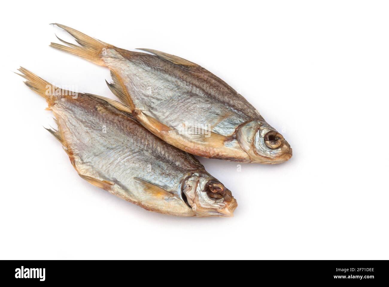 dried vobla on a white background Stock Photo - Alamy