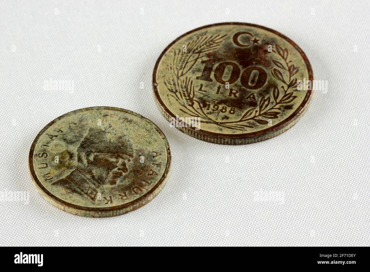 Old Turkish coin. Money collection Stock Photo - Alamy
