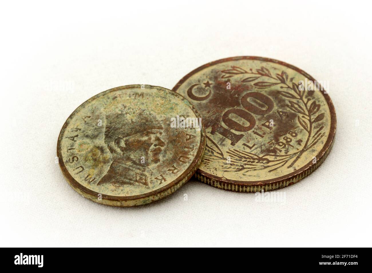 Old Turkish coin. Money collection Stock Photo - Alamy