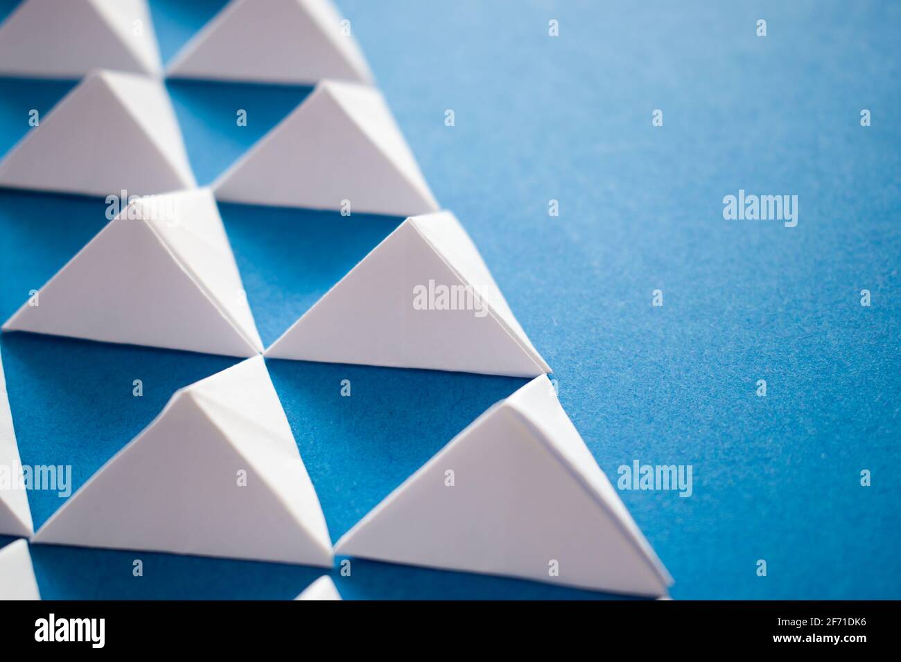 Abstract blue white paper triangle hi-res stock photography and images ...