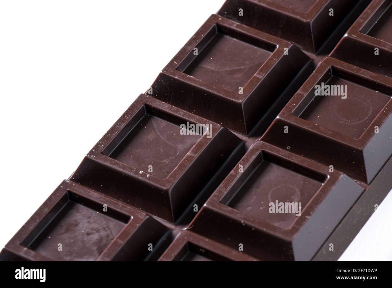 close up a chocolate bar isolated on white background Stock Photo - Alamy