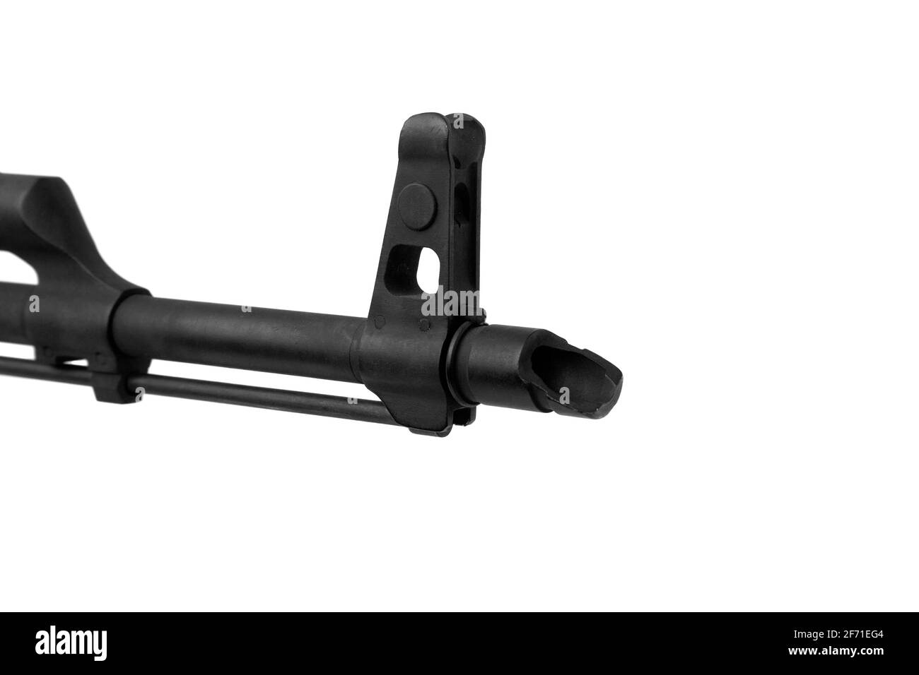 Soviet carbine in modern body kit isolate on a white background. Tuned ...