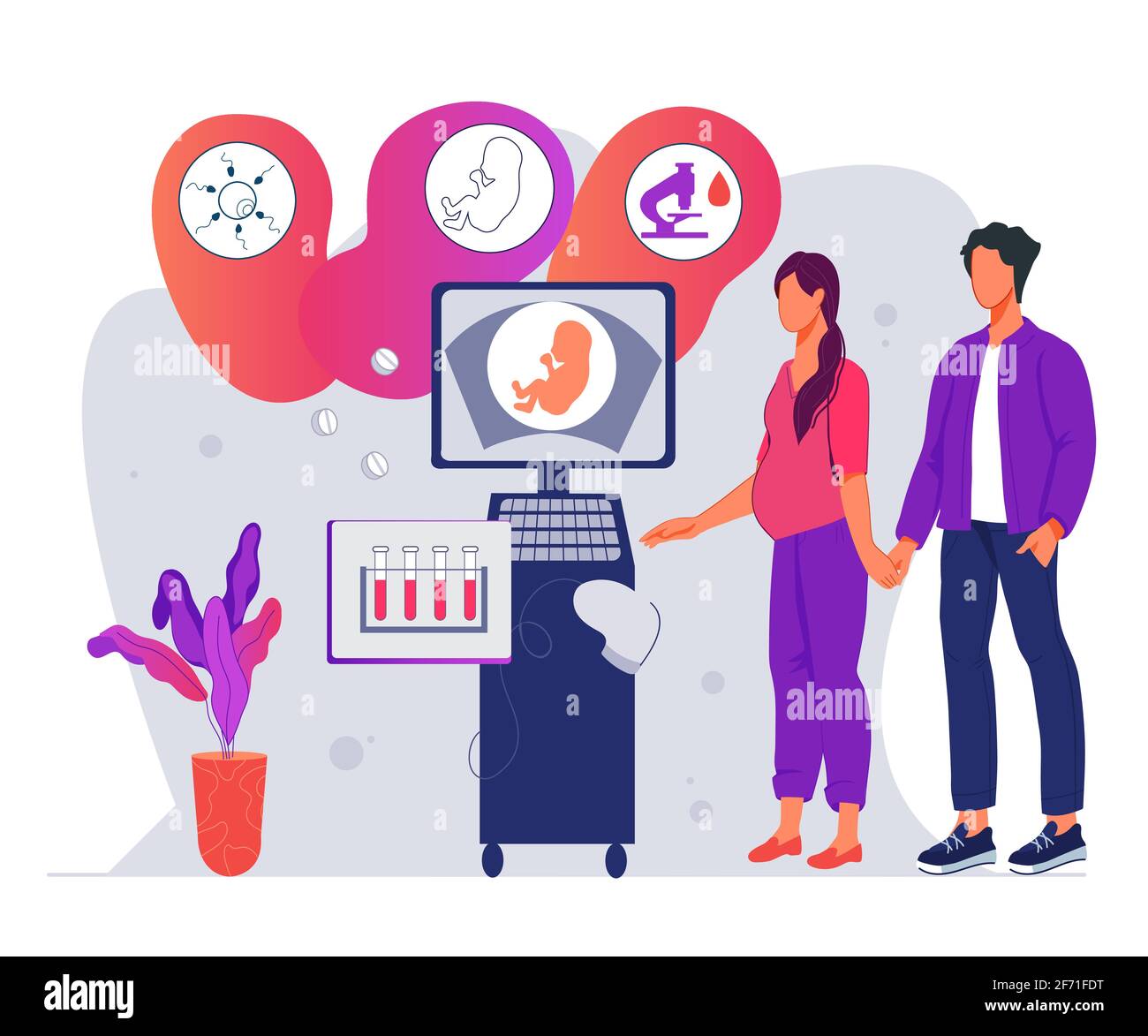 Family Reproduction clinic concept. Pregnancy planning, in vitro ...