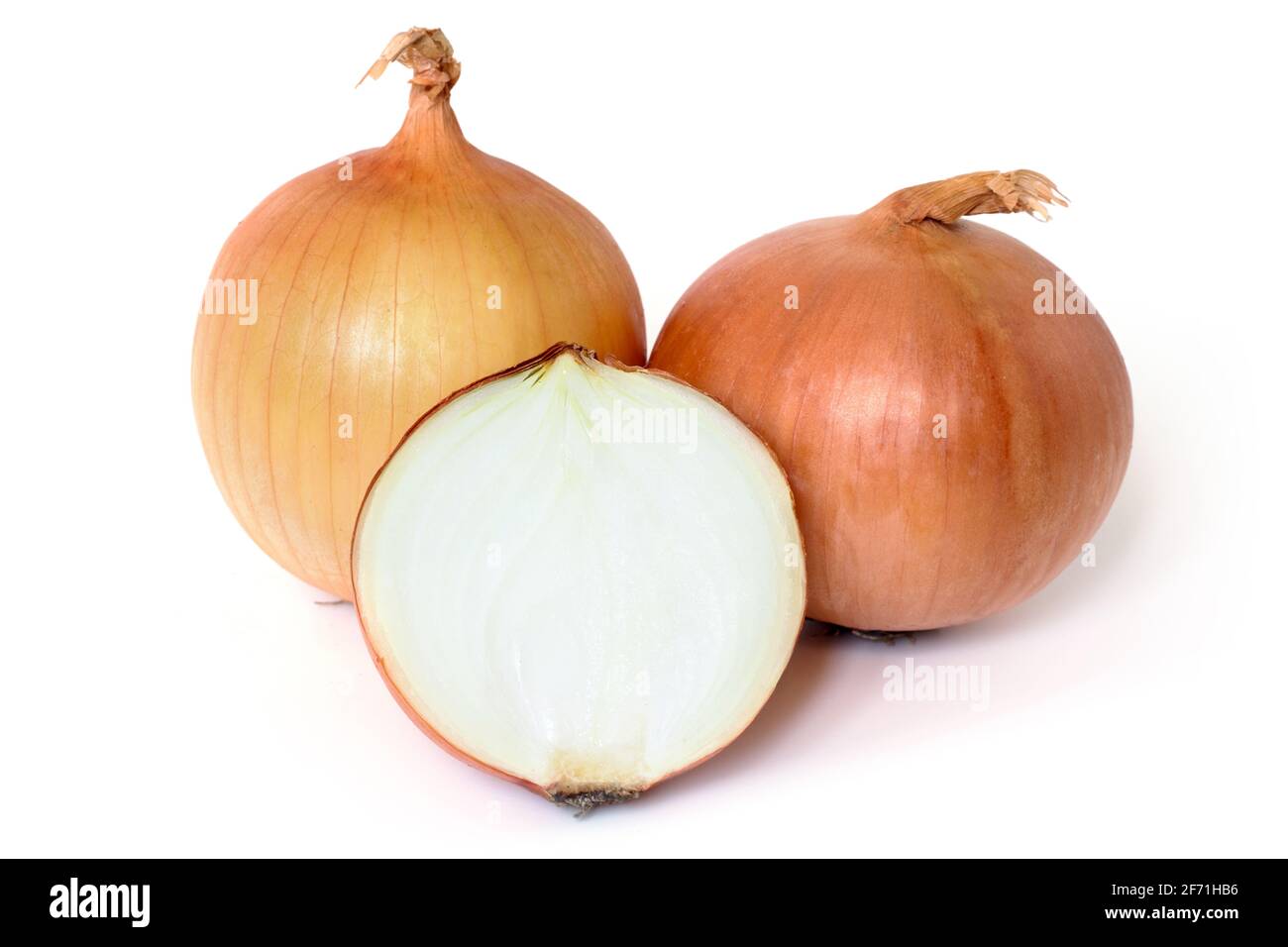 Fresh onion bulbs isolated on white background Stock Photo - Alamy