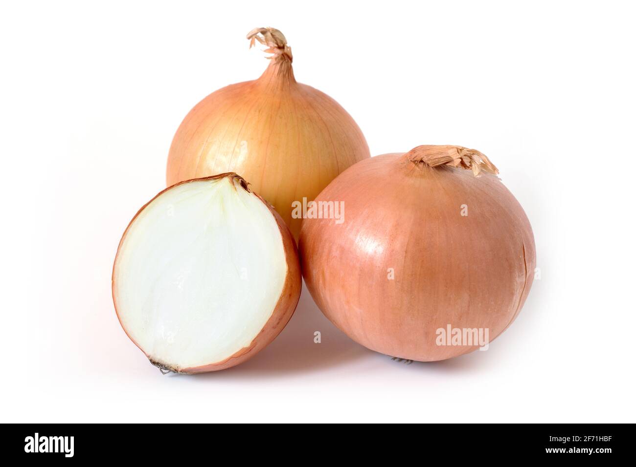 Fresh onion bulbs isolated on white background Stock Photo - Alamy