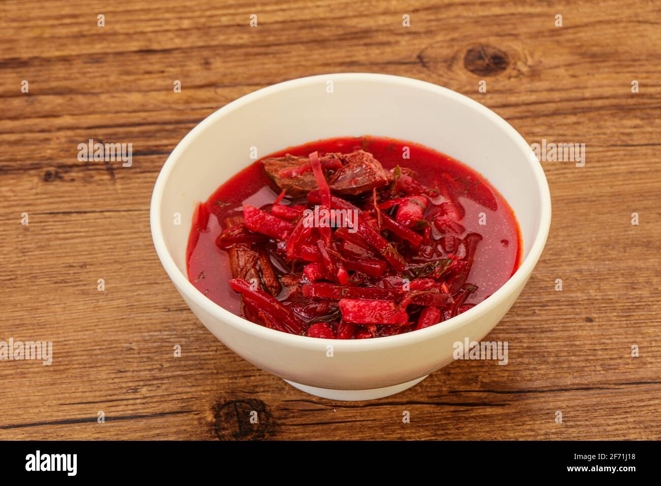 Russian traditional Borsch soup with cabbage and beef Stock Photo - Alamy