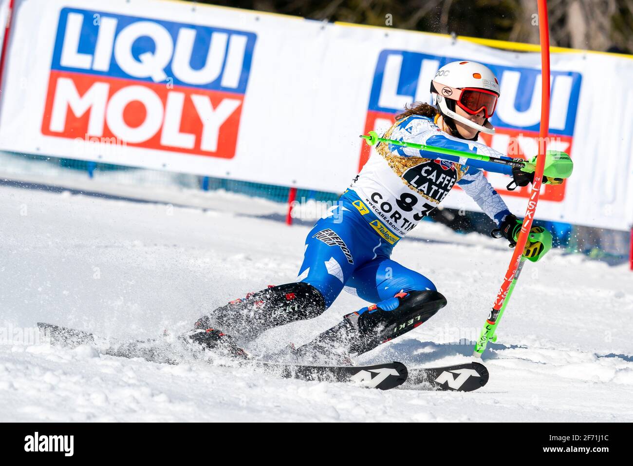 Cortina d'Ampezzo, Italy 20 February 2021: KALTSOGIANNI Maria Nikoleta ...