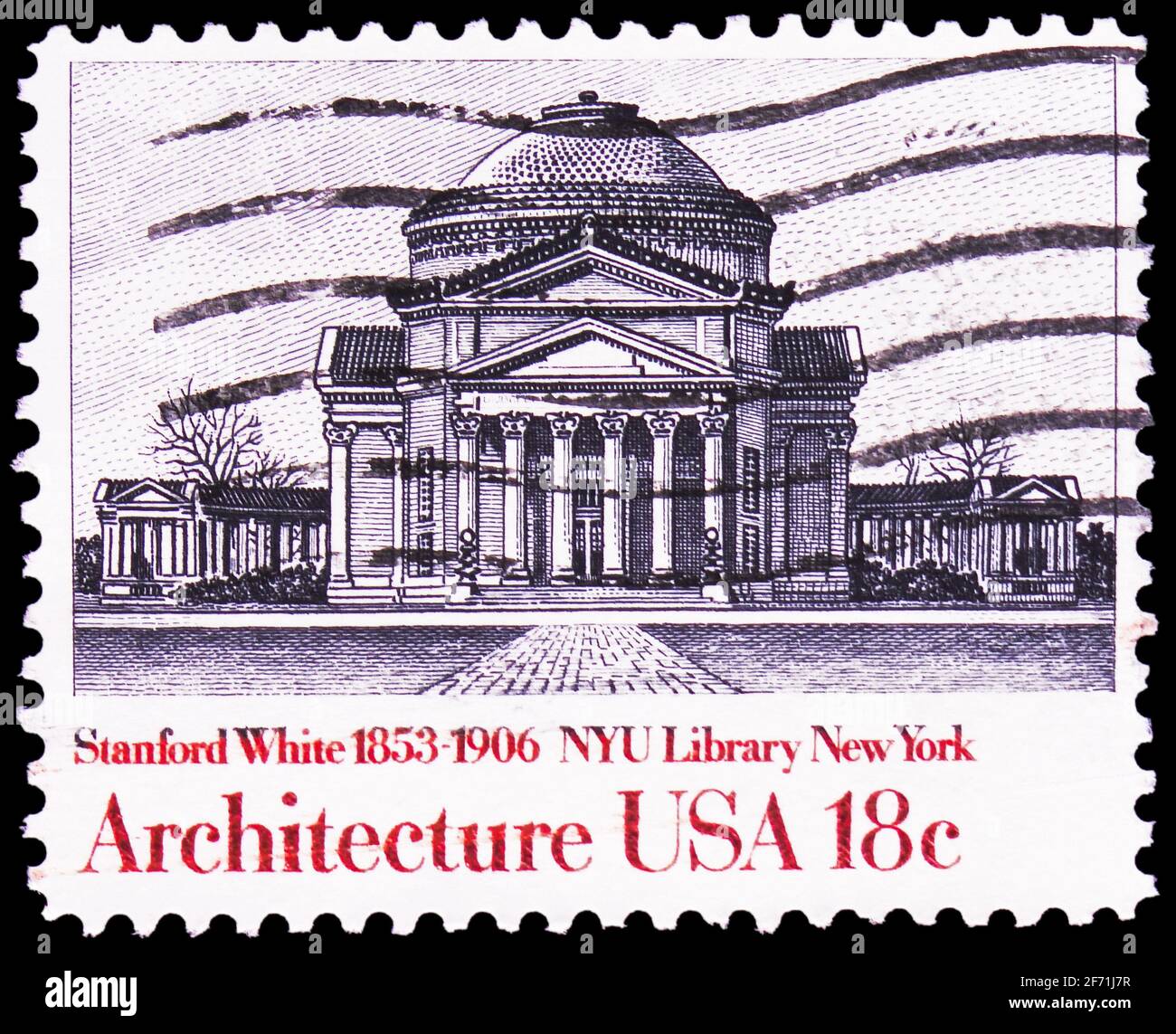 MOSCOW, RUSSIA - JANUARY 20, 2021: Postage stamp printed in United ...