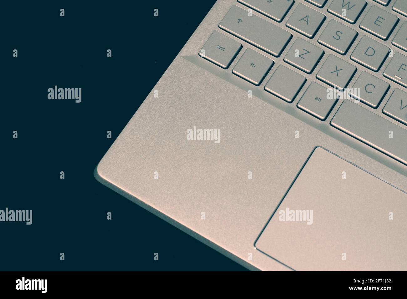 Keyboard of a notebook computer. White and black Stock Photo - Alamy