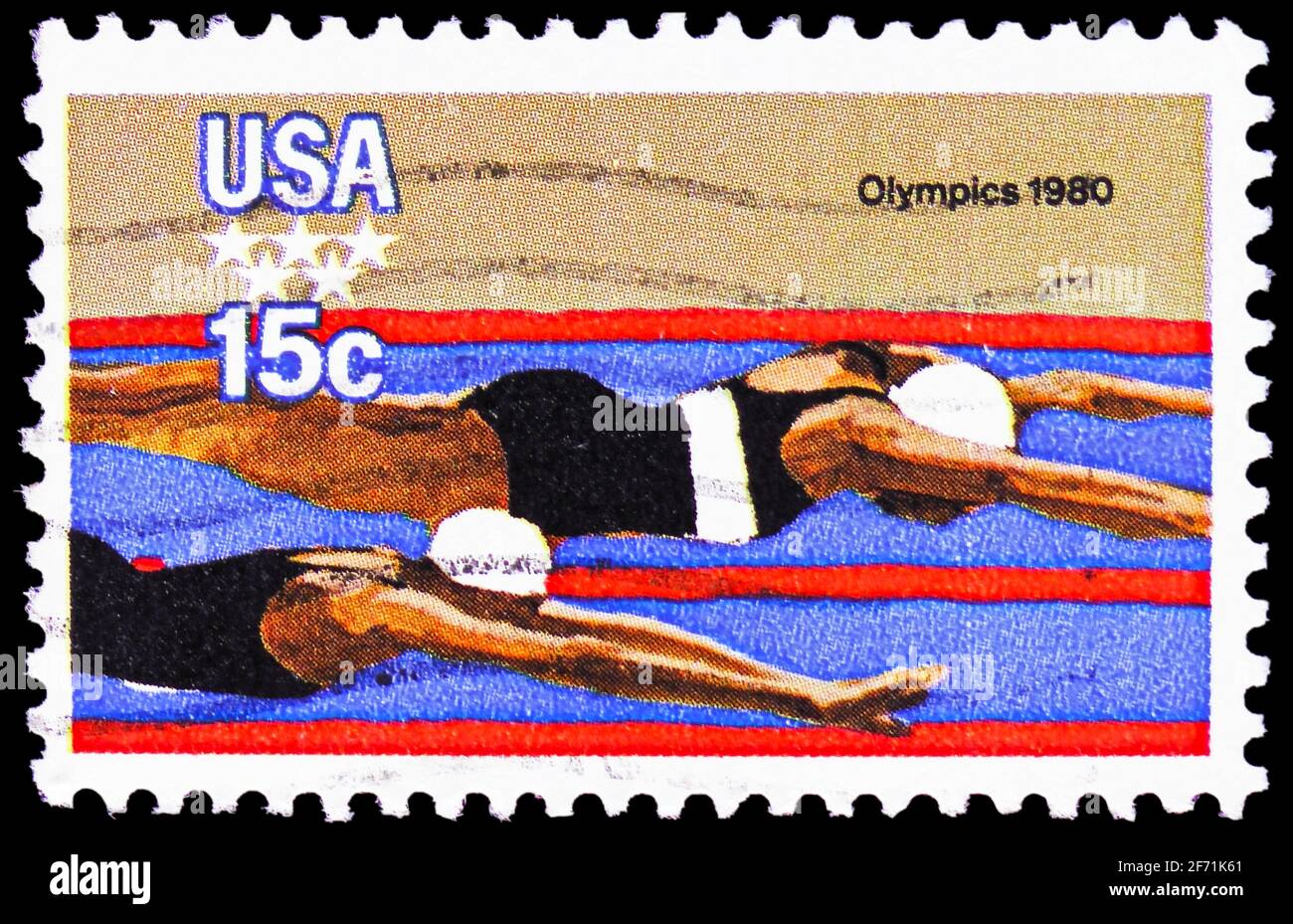 MOSCOW, RUSSIA - JANUARY 20, 2021: Postage stamp printed in United ...