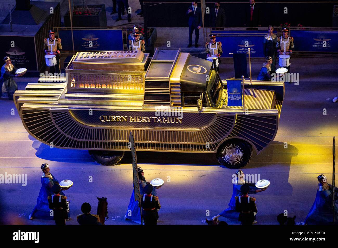 Cairo, Egypt. 03rd Apr, 2021. A procession of 22 ancient Egyptian royal ...