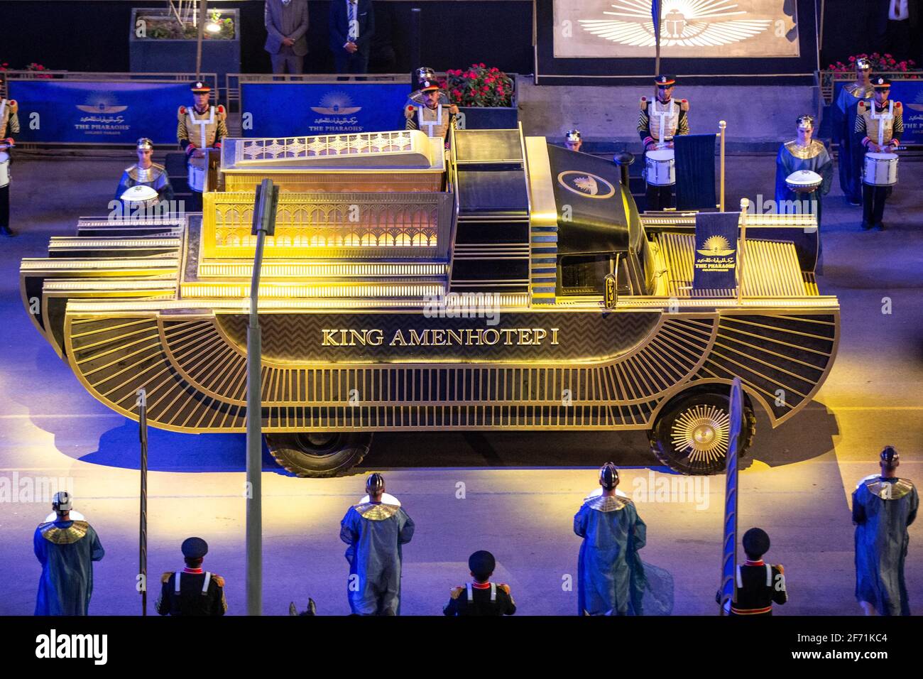 Cairo, Egypt. 03rd Apr, 2021. A procession of 22 ancient Egyptian royal ...