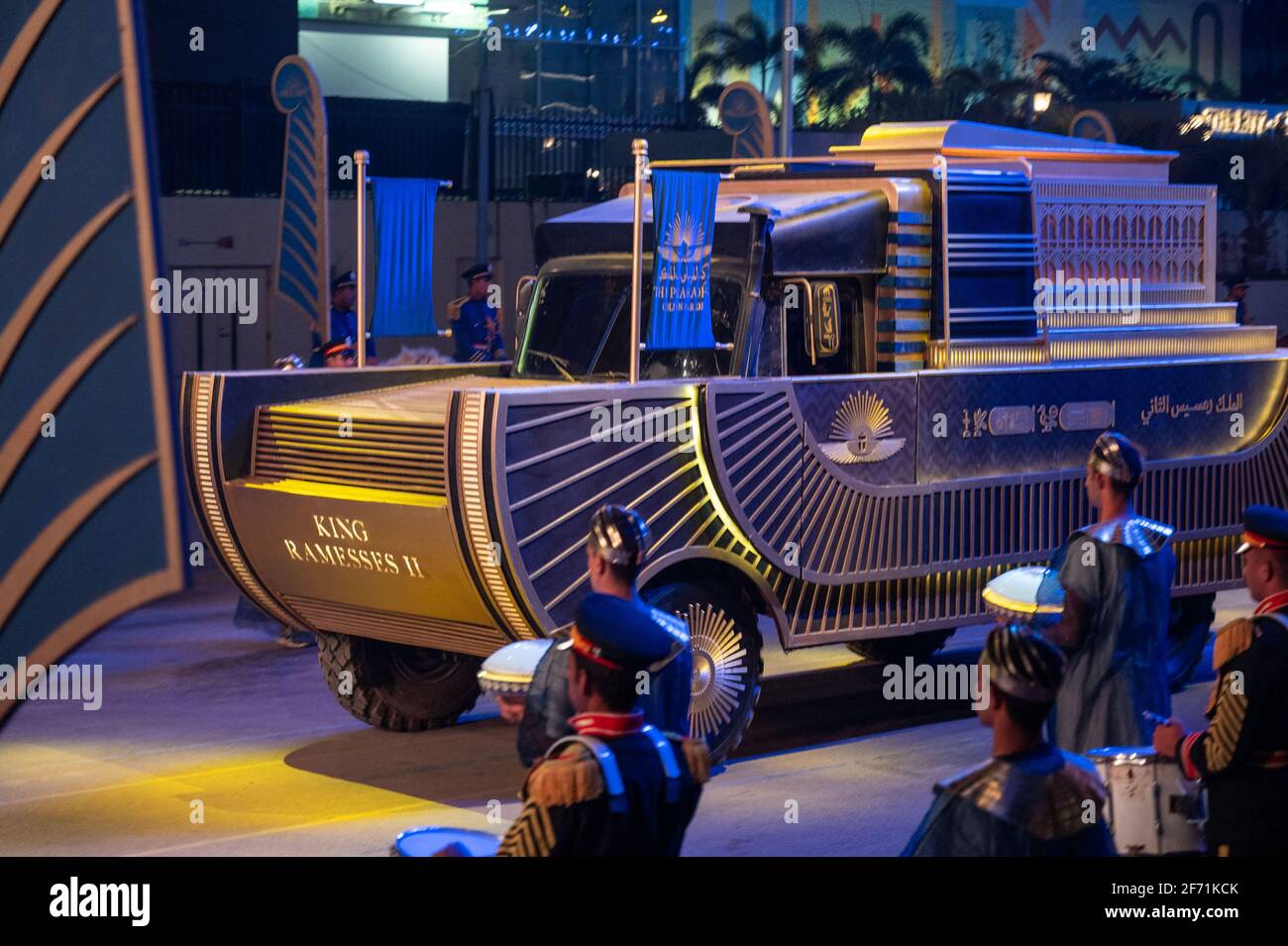 Cairo, Egypt. 03rd Apr, 2021. A procession of 22 ancient Egyptian royal ...