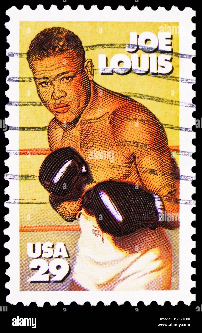 MOSCOW, RUSSIA - JANUARY 20, 2021: Postage stamp printed in United ...