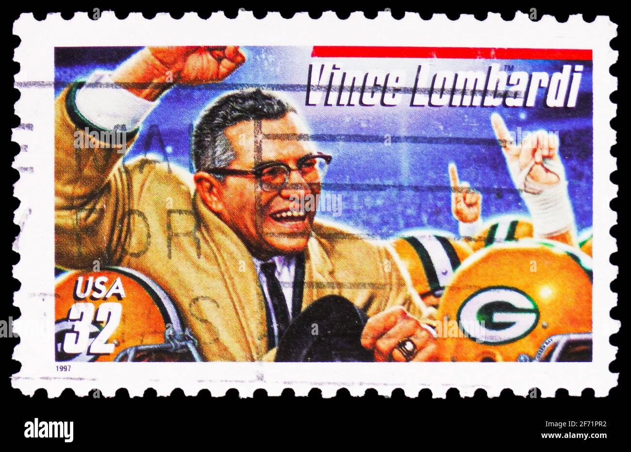 MOSCOW, RUSSIA - JANUARY 20, 2021: Postage stamp printed in United ...