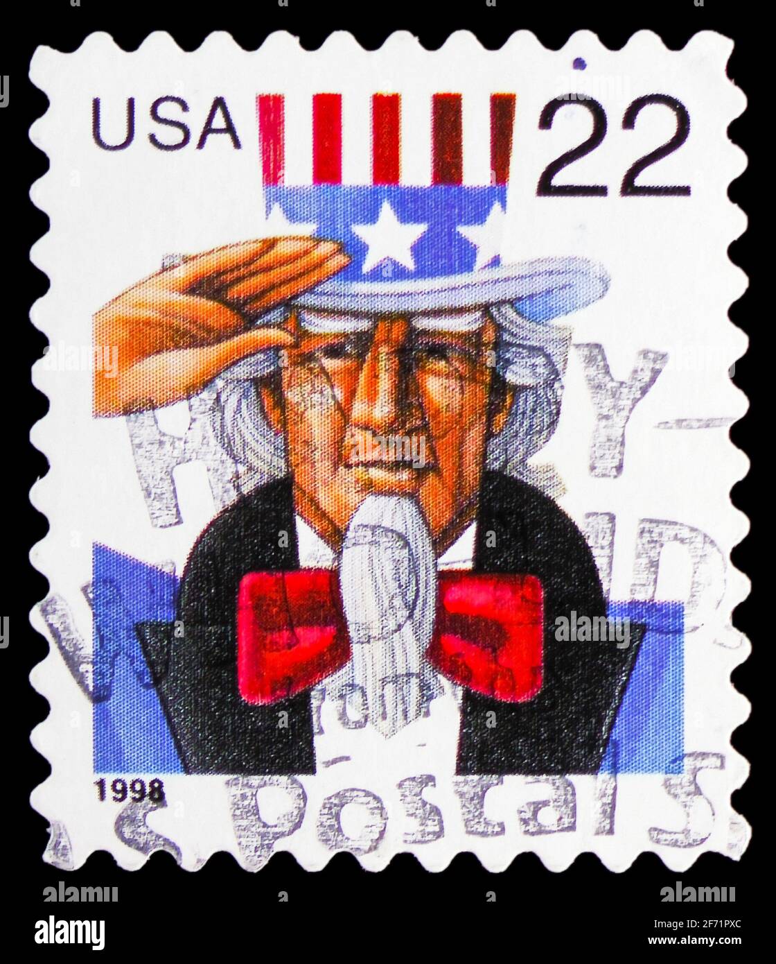 MOSCOW, RUSSIA - JANUARY 20, 2021: Postage stamp printed in United ...