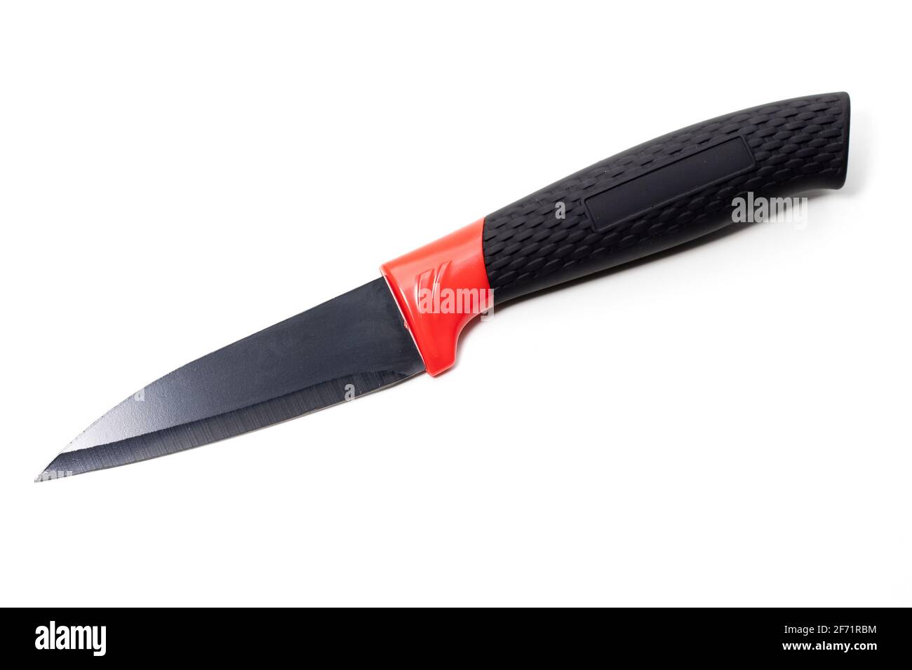 New kitchen knife on a white background Stock Photo - Alamy