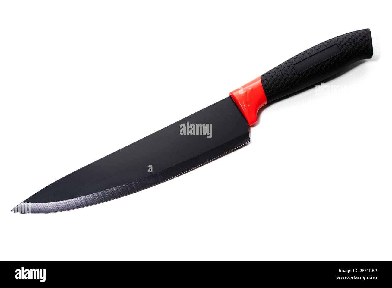 New kitchen knife on a white background Stock Photo - Alamy