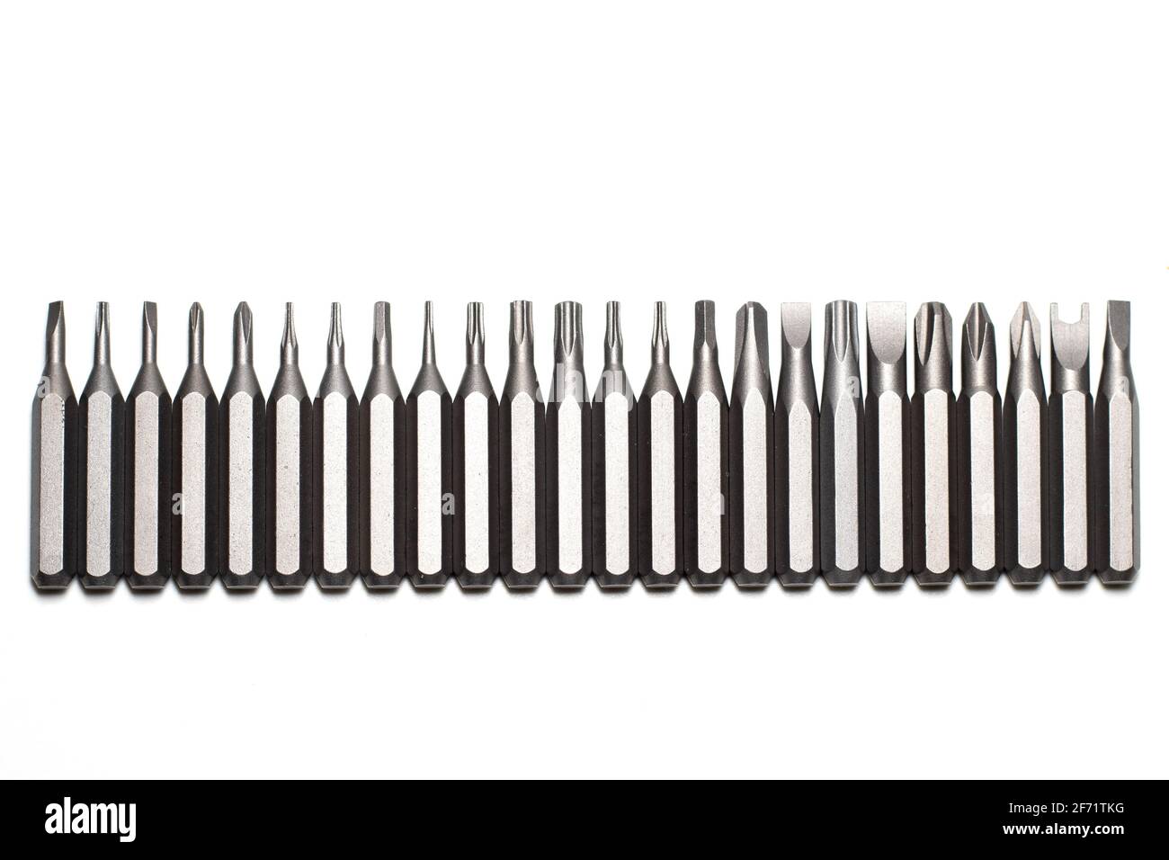 Set of screwdriver bits (torx heads Stock Photo - Alamy
