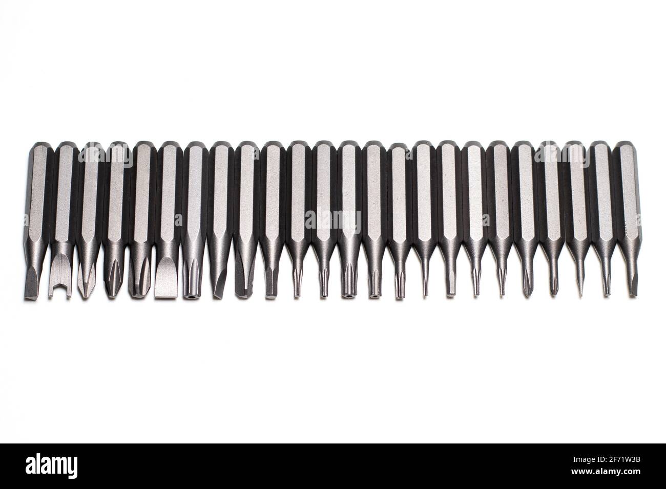 Set of screwdriver bits (torx heads Stock Photo - Alamy
